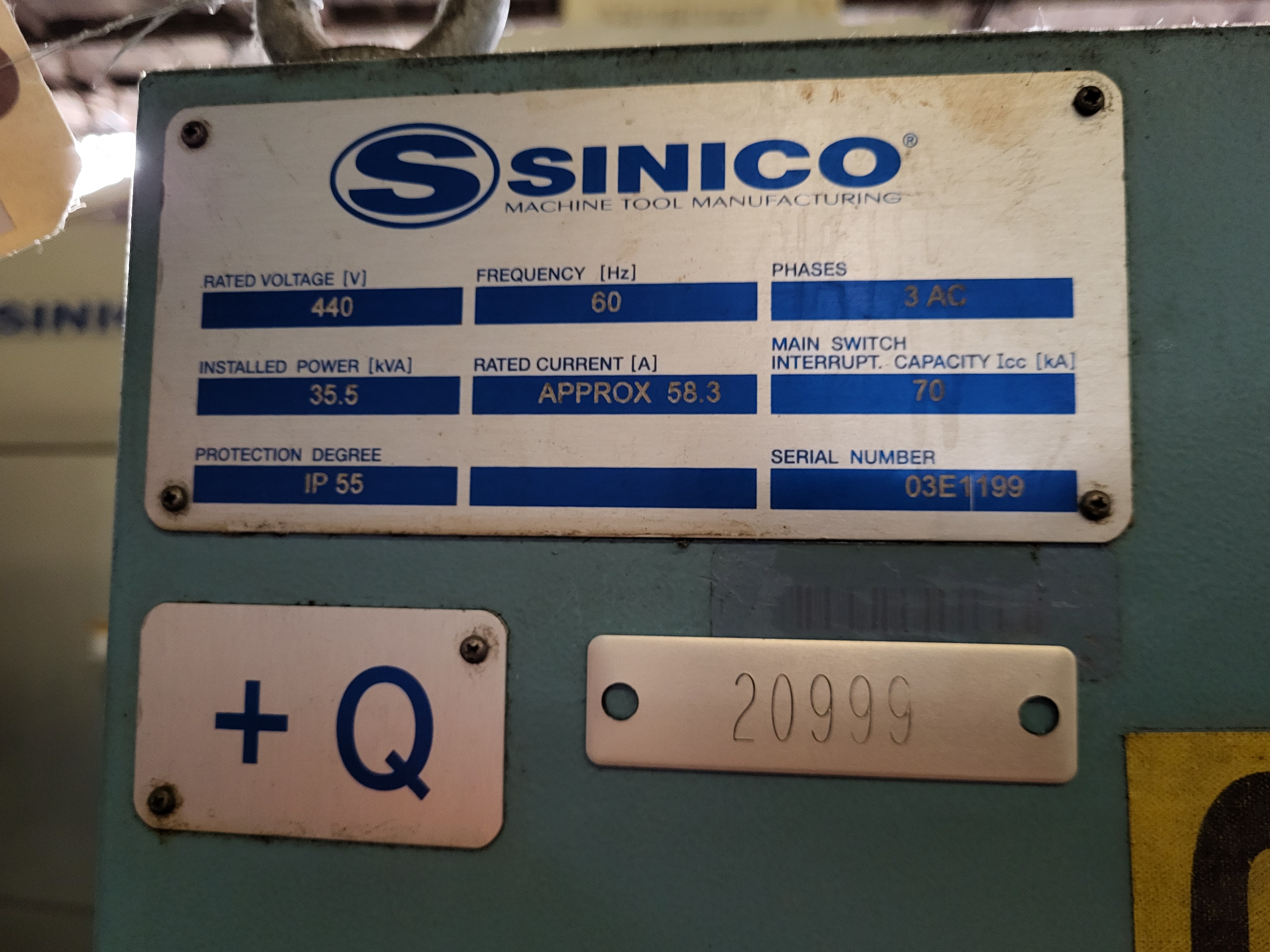 AM20999-Sinico Sin-O-Matic TOP2000 Twin Spindle CNC Cutting Machine